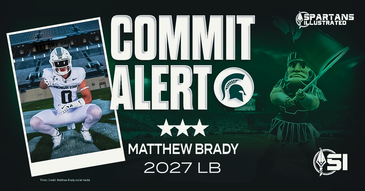 Priority three-star linebacker Matthew Brady commits to Michigan State ...